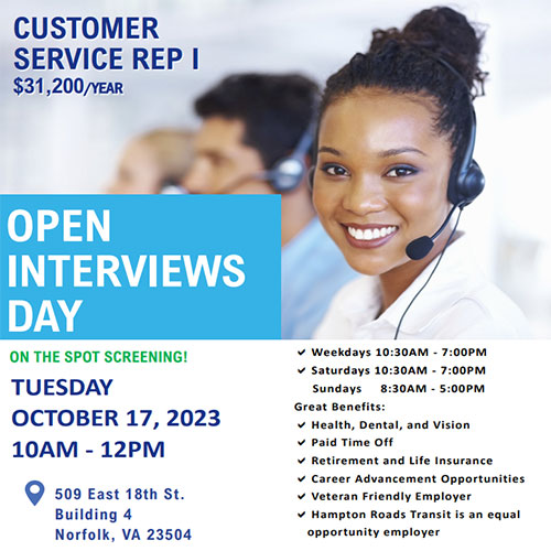 Open Interviews – Hampton Roads Transit