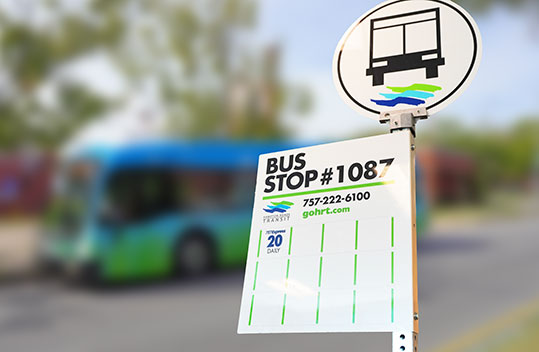 Hampton Roads Transit Replacing Bus Stop Signage – Hampton Roads Transit